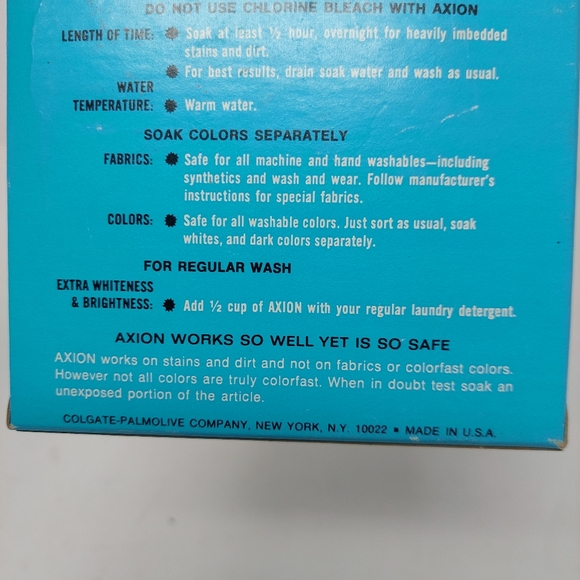 colgate | Other | Axion Vintage Colgate Palmolive Pre Soak Laundry ...